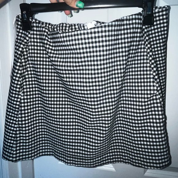 Urban Outfitters | Skirts | Black White Checkered Skirt | Poshmark